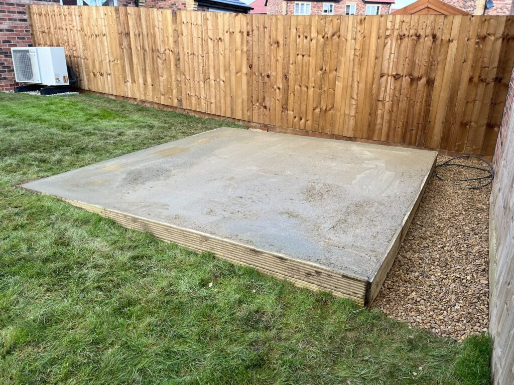 Shed Base and Shed Construction by Home Legends.